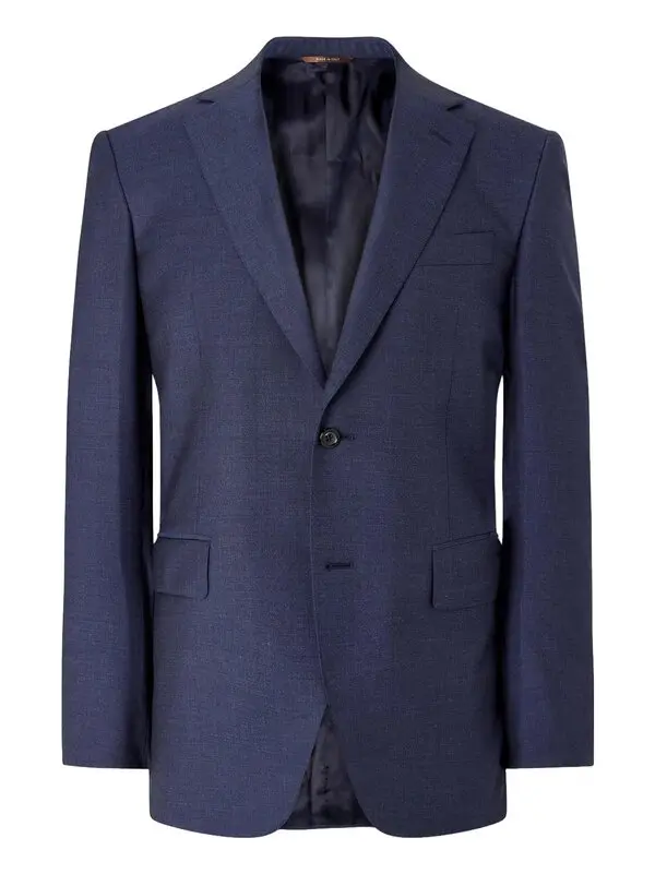 Canali Impeccabile Wool-fresco Suit Jacket - Blue