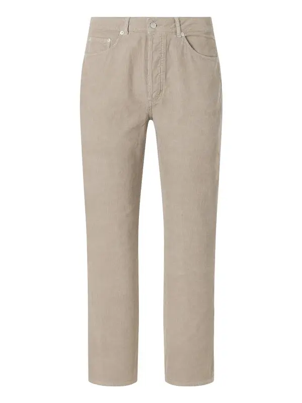 Officine Générale Straight-leg Cotton-corduroy Trousers - Neutrals