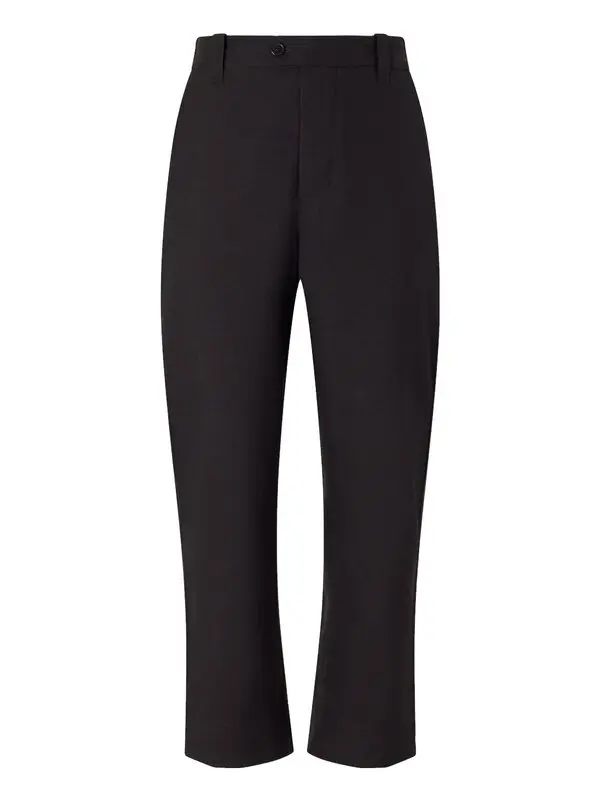 MARGARET HOWELL Straight-leg Wool Trousers - Brown
