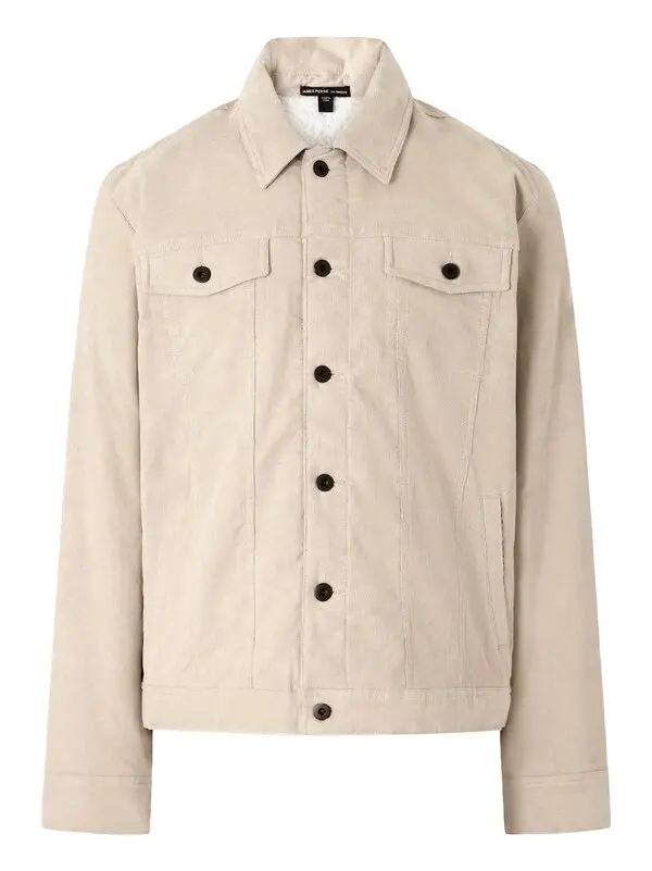 JAMES PERSE Stretch-cotton Corduroy Blouson Jacket - Neutrals