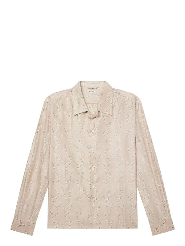 BODE Sagebrush Printed Silk-satin Shirt - Beige