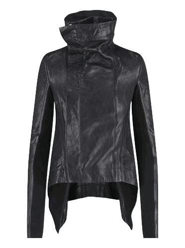 Rick Owens Long Sleeve Biker Jacket - Black