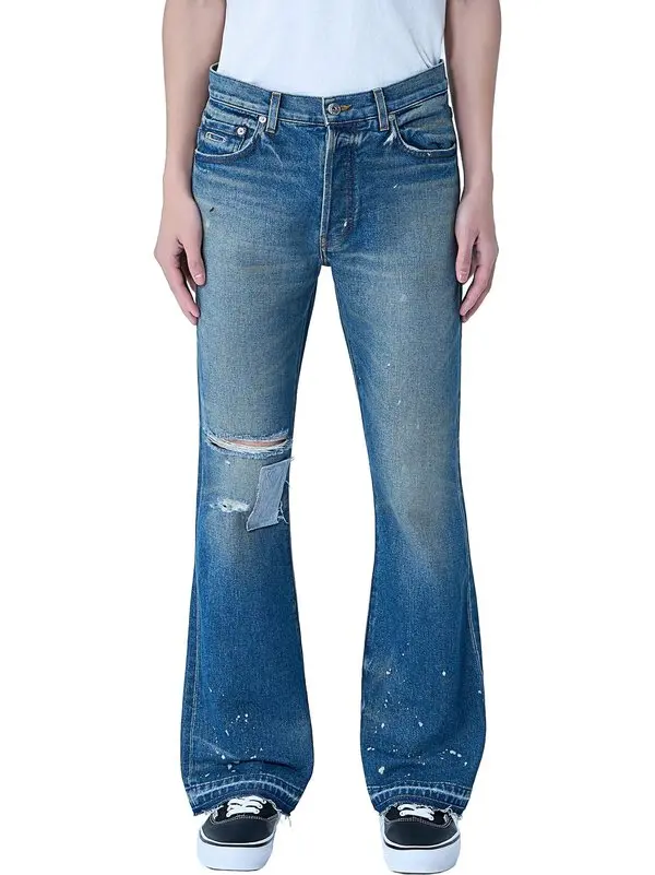 GALLERY DEPT. Distressed Straight-leg Jeans - Blue