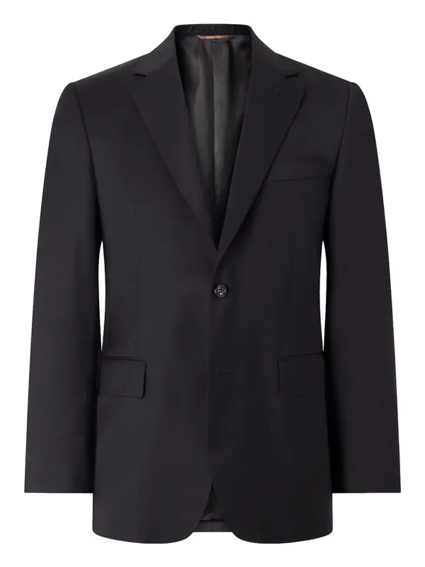 Canali Impeccabile Wool-fresco Suit Jacket - Black