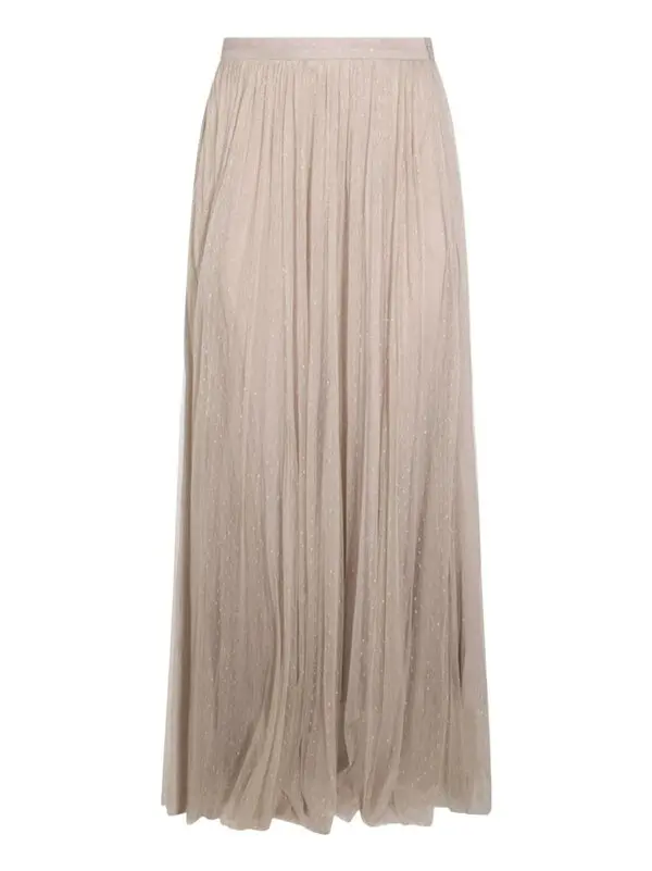 TWINSET Pleated Tulle Maxi Skirt - No