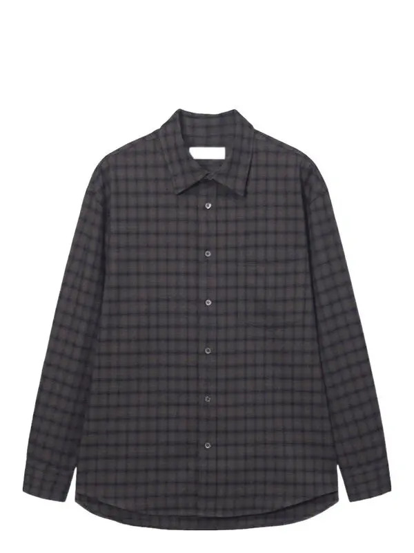 DUNST Checked Flannel Shirt - Khaki