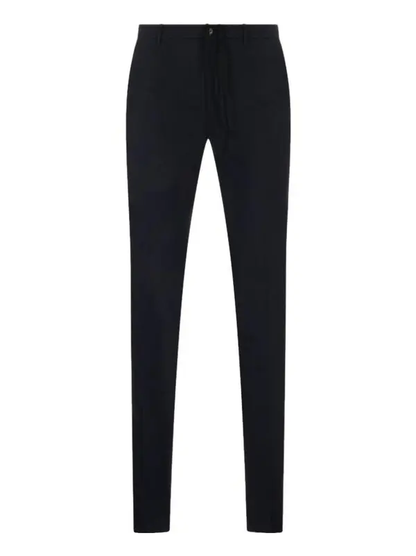 Incotex Teknotela Logo Patch Slim-fit Pants - Black