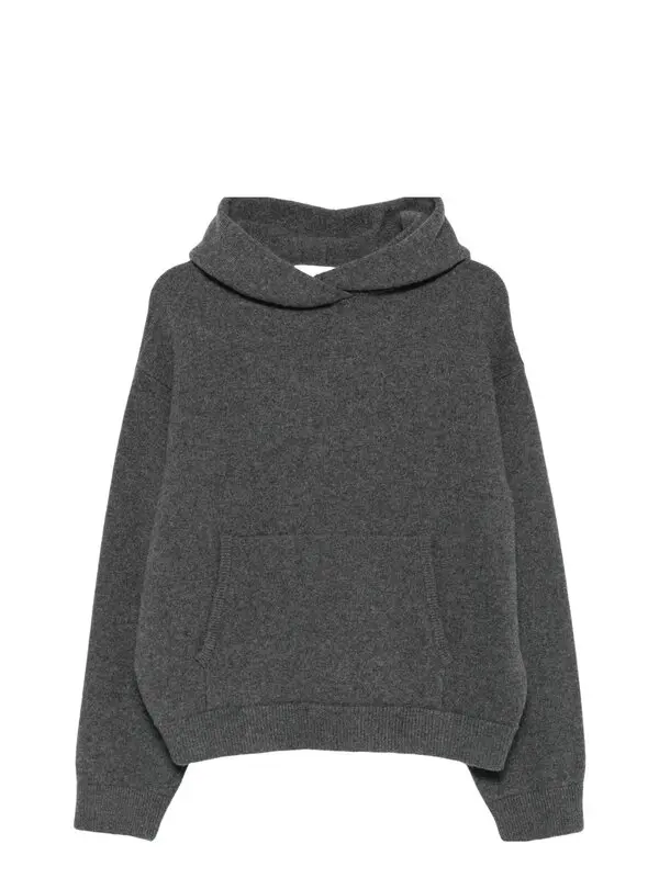 RÓHE Hooded Long-sleeved Sweater - Dark Grey