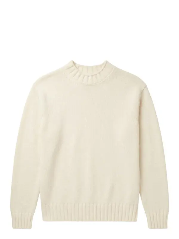 DUNST Chunky Roll Neck Knitted Sweater - Ivory