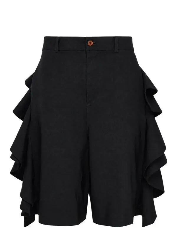 Comme Des Garçons Sculptural Ruffle Shorts - Black
