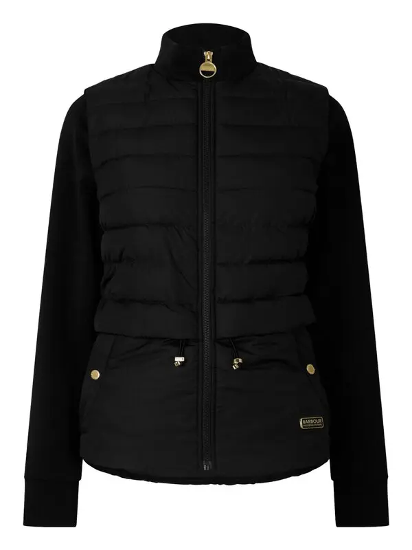 GANNI Collar Mixed Quilted Jacket - Black