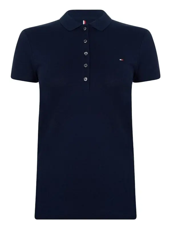 Tommy Hilfiger Short Sleeve Slim Fit Polo Shirt - Black
