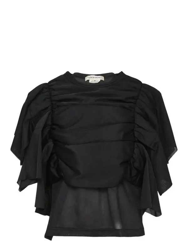 Comme Des Garçons Layered Gathered T-shirt - Black