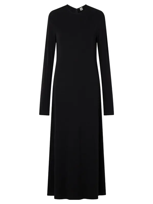 TOTEME Everyday Long-sleeve Maxi Dress - Black