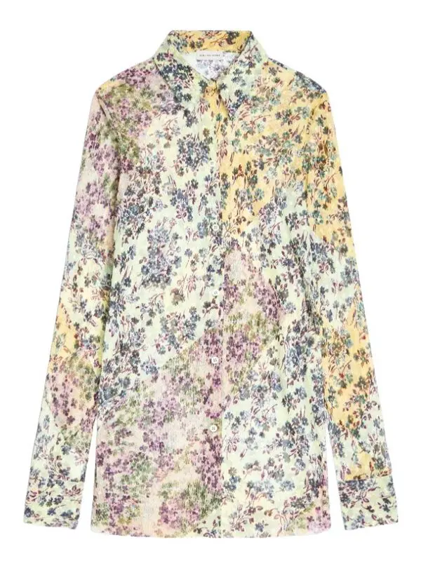 Dries Van Noten Fitted Jacquard Shirt - Mint