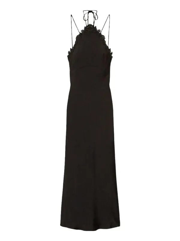 TWINSET Embroidered Long Skirt - Black