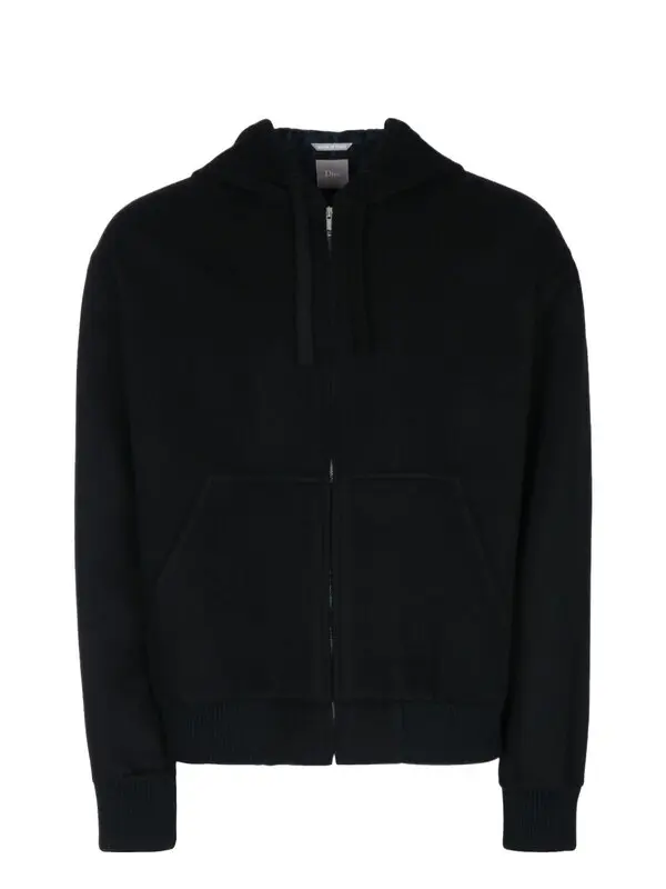 Dior Zip-up Hooded Jacket - Black