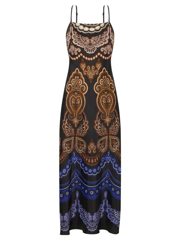 Farm Rio Sleeveless Camisole Maxi Dress - No