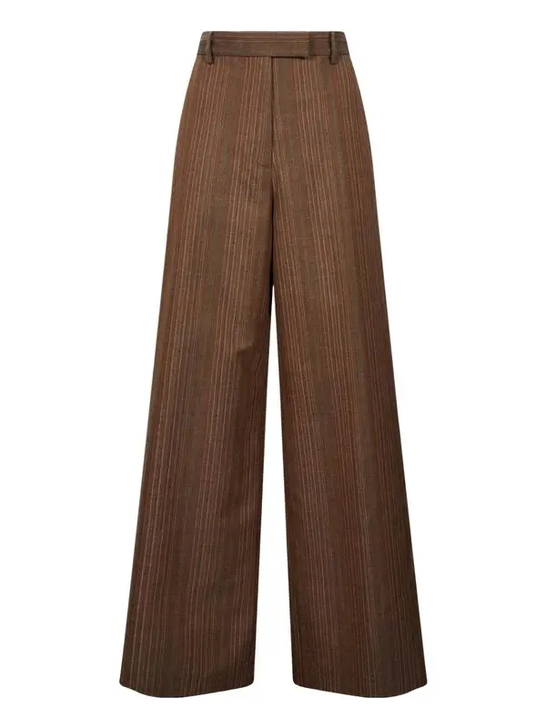 Dries Van Noten Striped Wide Leg Pants - No