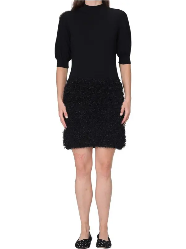 TWINSET Puff-sleeve Mini Dress - Black