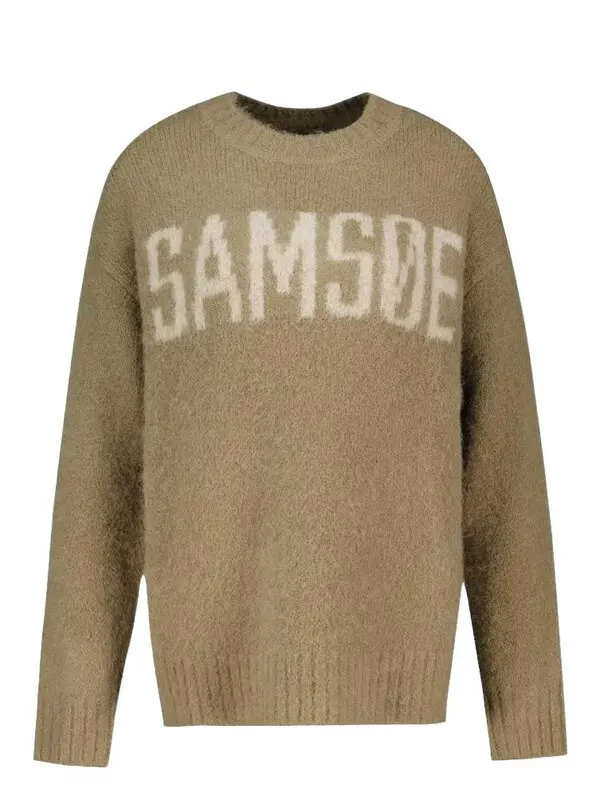 Samsøe Samsøe Sajeanne Logo Knitted Sweater - Brown