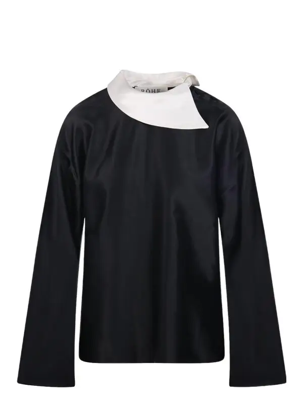 RÓHE Reimagined Collar Top - Black