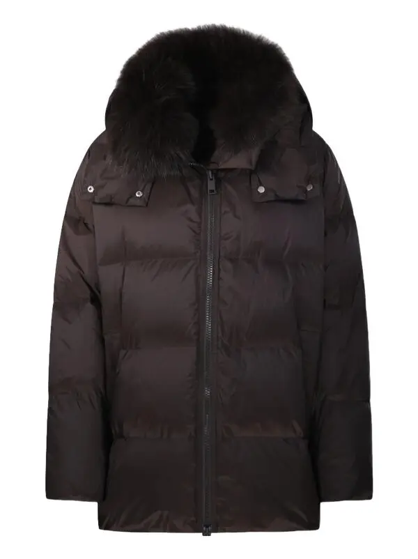YVES SALOMON Fur-trim Hooded Puffer Jacket - No