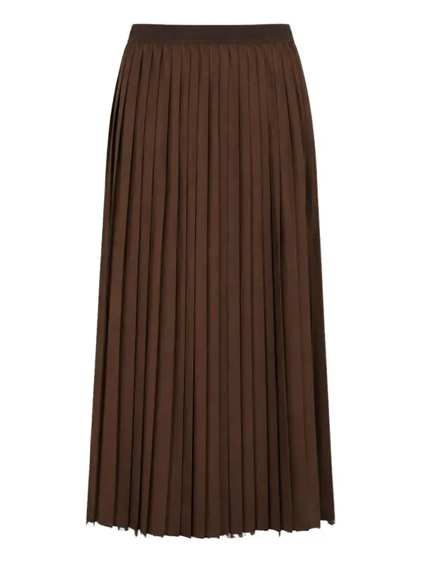 TWINSET Pleated Midi Skirt - Brown