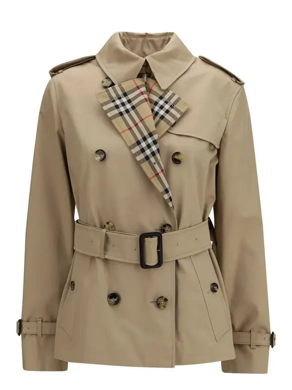 Burberry Lakefield Short Trench Coat - Cream