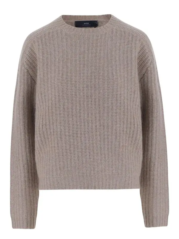 Arch4 Ribbed Knit Sweater - Beige