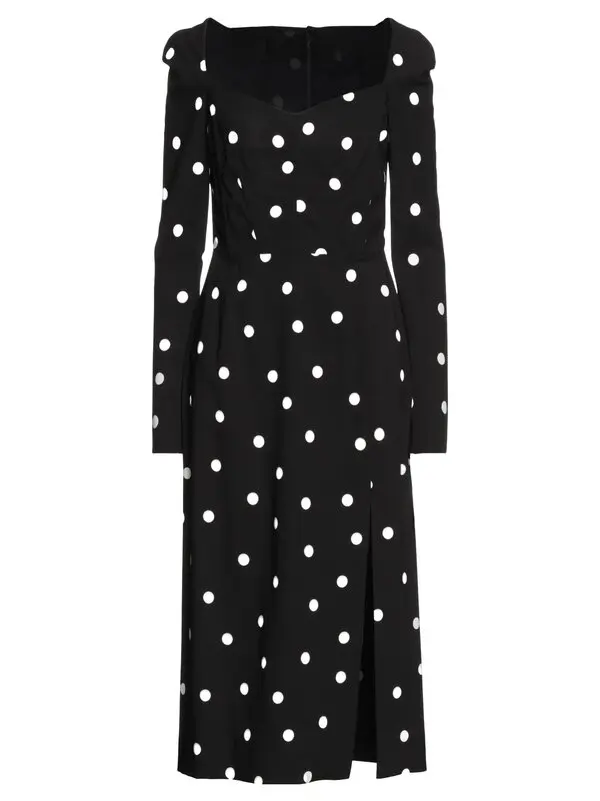 Dolce & Gabbana Polka-dot Bodycon Dress - Black