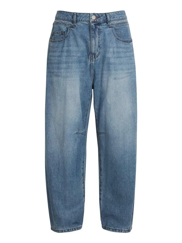 SYSTEM Coated Baggy Jeans - Blue