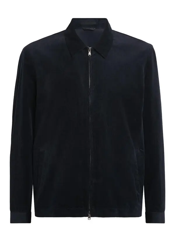 Sunspel Corduroy Harrington Jacket - Navy