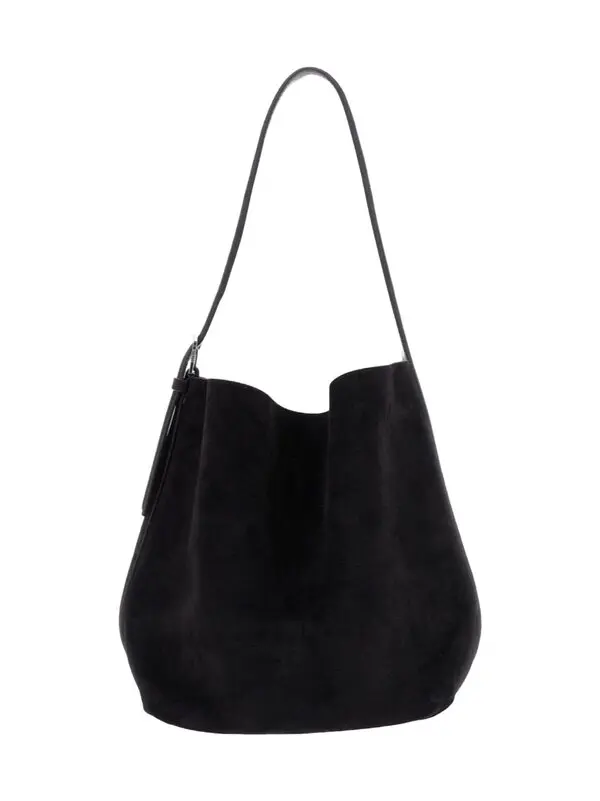 TOTEME Espresso Medium Suede Tote Bag - Black