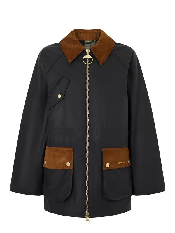Barbour Treeton Corduroy-trimmed Cotton Jacket - Green