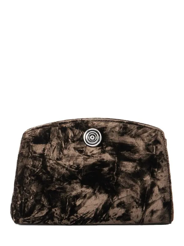 LIFFNER Pushlock Velvet Clutch - Brown