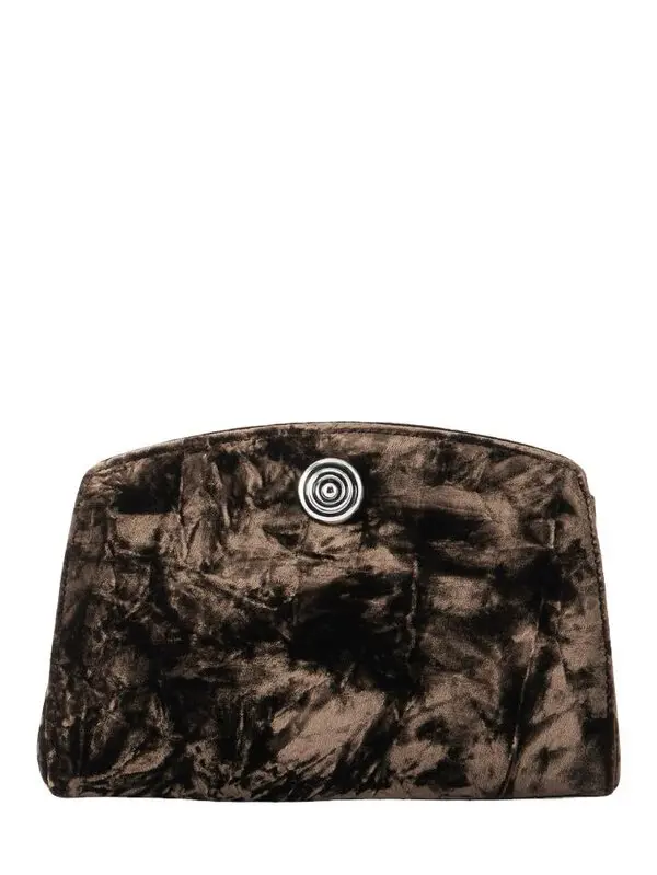 LIFFNER Pushlock Velvet Clutch - Brown