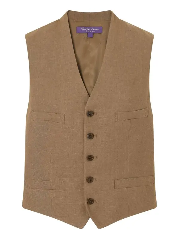 Ralph Lauren Jaiden Linen Vest - Light Brown