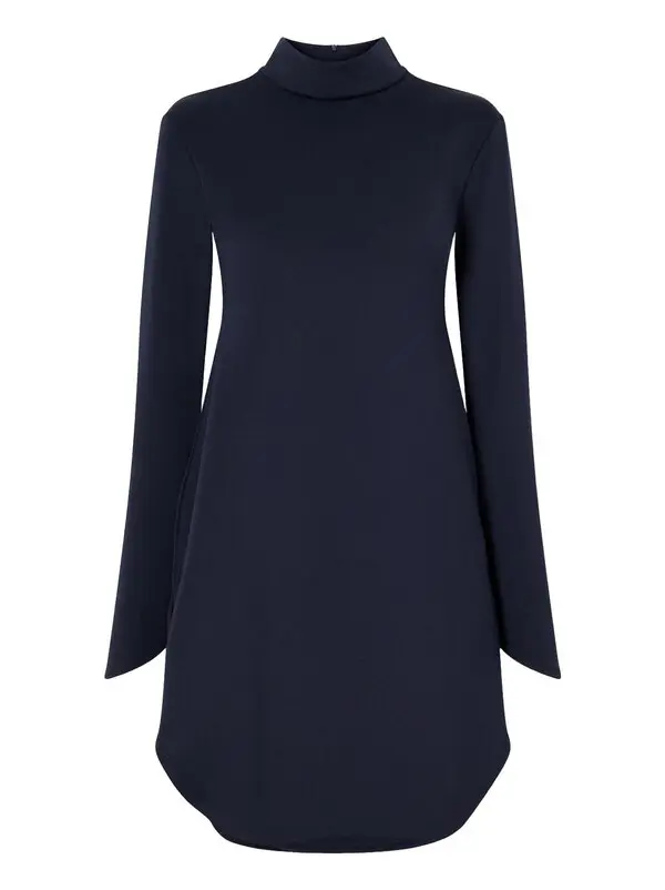 THE PARK Morgan Mock-neck Pyratex® Stretch-jersey Mini Dress - Blue