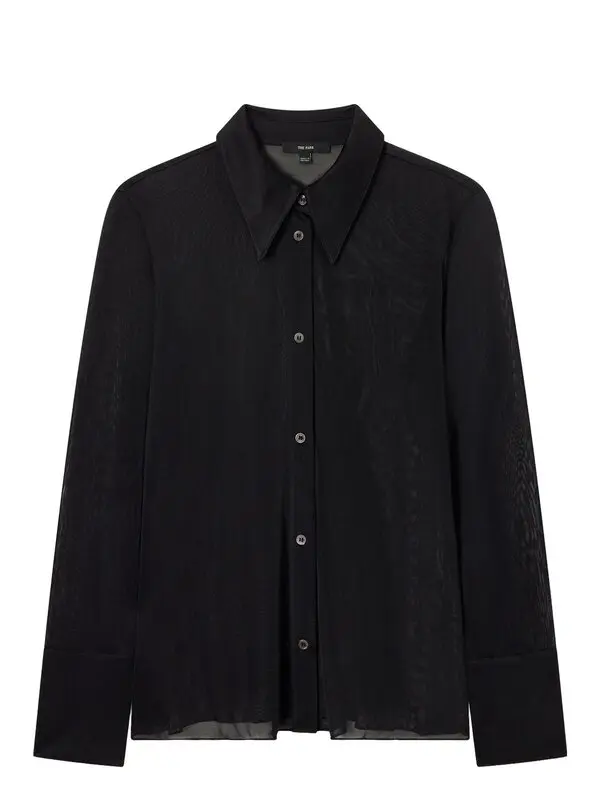 THE PARK Serge Lyocell Shirt - Black