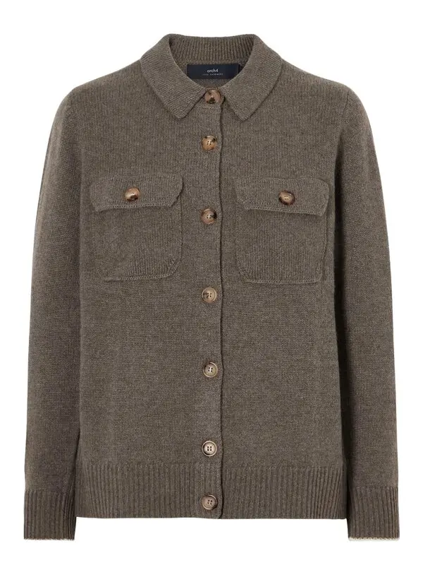 Arch4 Sackville Cashmere Cardigan - Brown