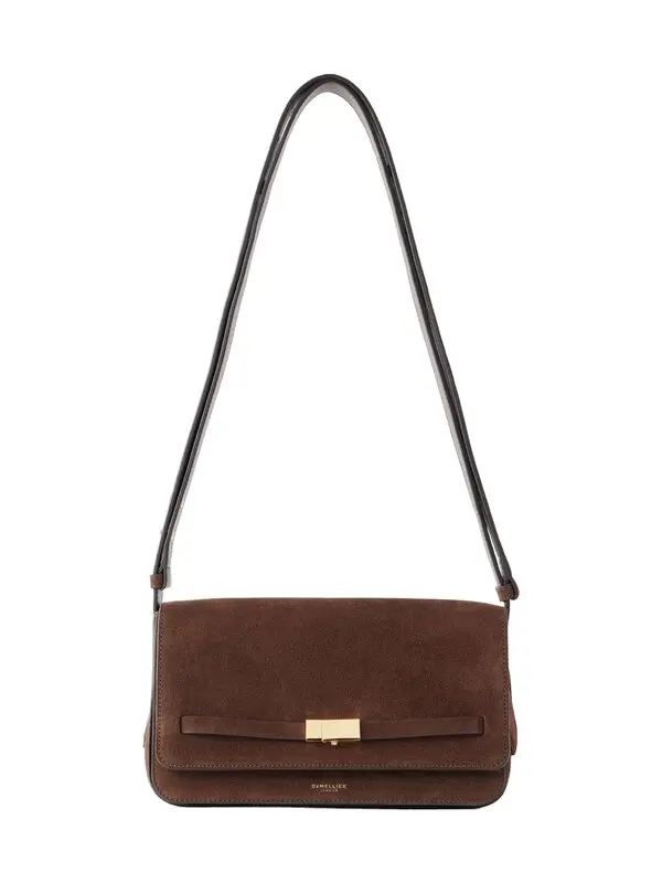DEMELLIER The New York Suede Shoulder Bag - Chocolate