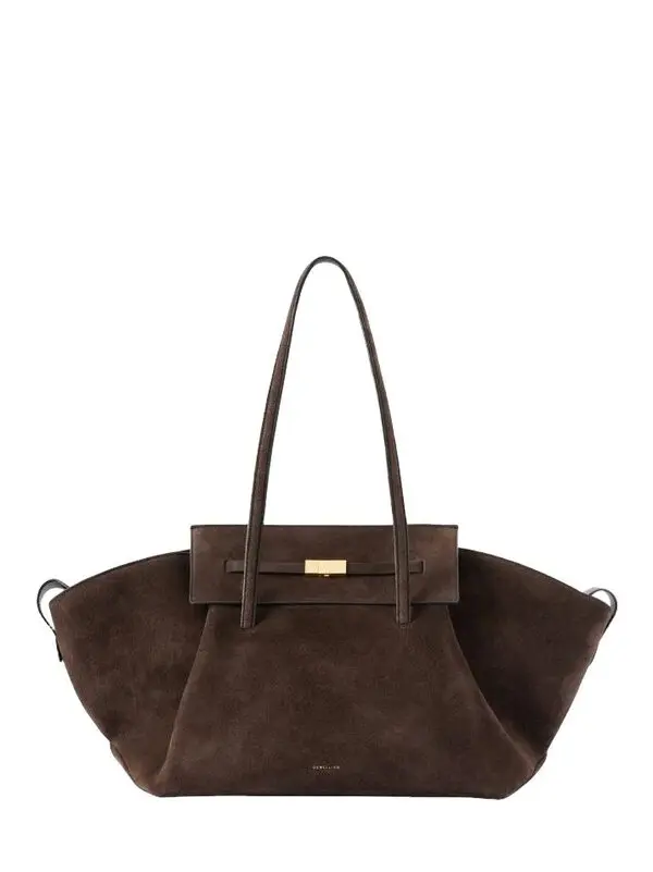 DEMELLIER The Brooklyn Suede Shoulder Bag - Brown