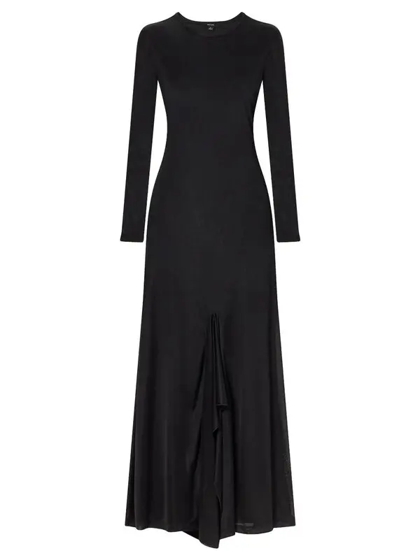 THE PARK Eileen Ruffled Lyocell Maxi Dress - Black