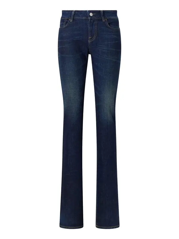 Acne Studios 2013 Distressed High-rise Skinny Jeans - Dark Denim
