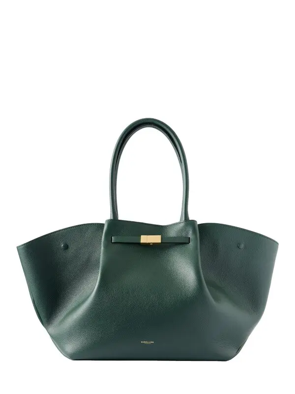 DEMELLIER The New York Leather Tote - Green