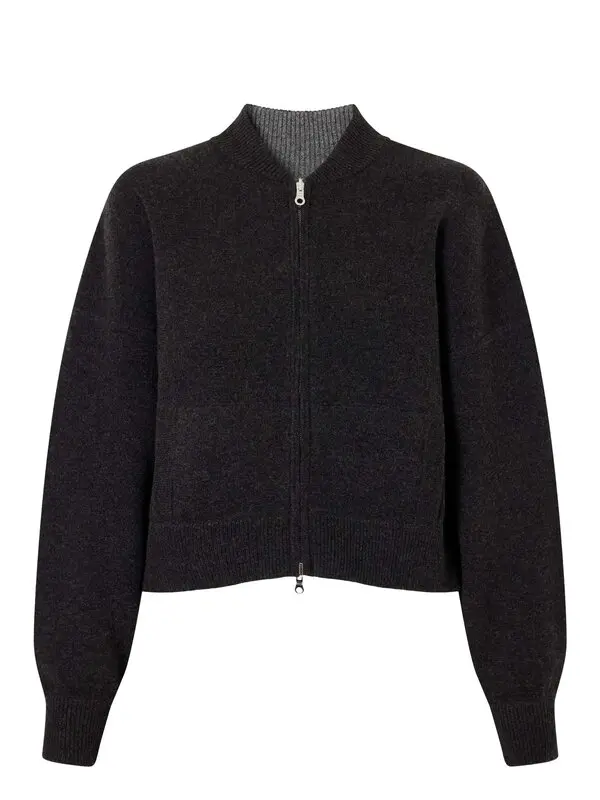 Arch4 New Jace Cashmere Zip-up Cardigan - Charcoal