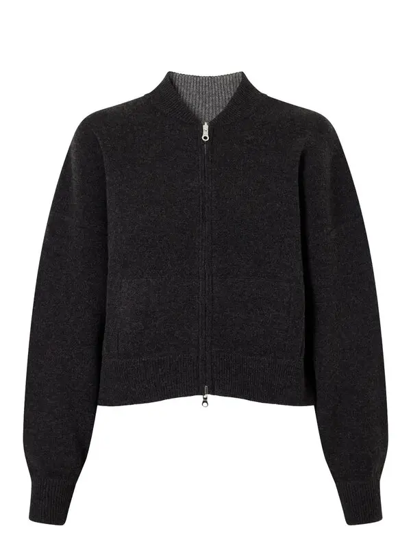 Arch4 New Jace Cashmere Zip-up Cardigan - Gray