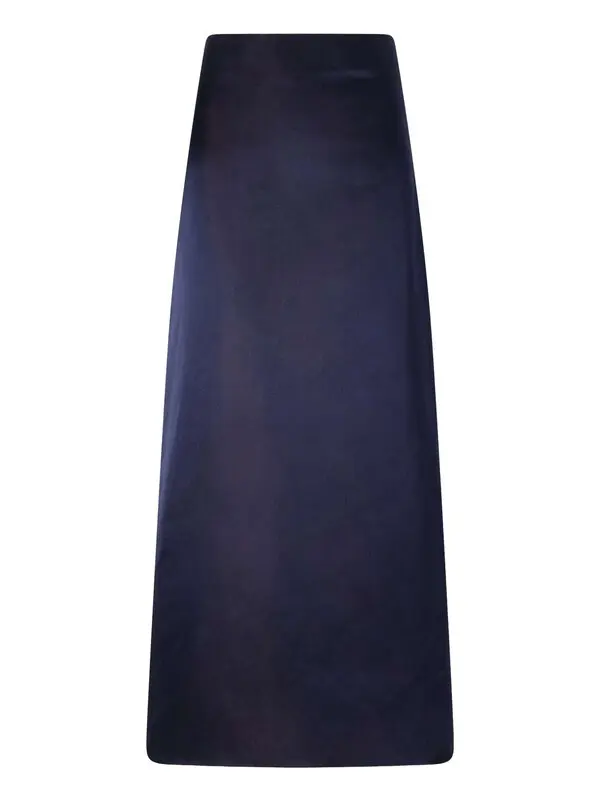 HEIRLOME Sandrita Duchesse Silk-satin Maxi Skirt - Midnight Blue