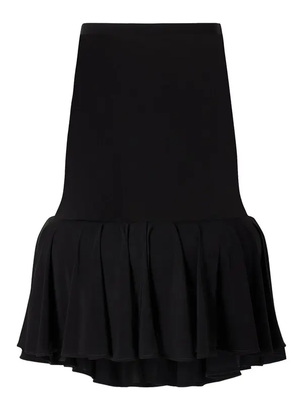 JEAN PAUL GAULTIER Sculptural Gathered Knee-length Skirt - Black